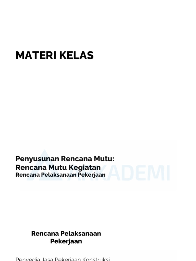 Bahan Bacaan 7 Penyusunan Rencana Mutu Rencana Mutu Kegiatan | PDF