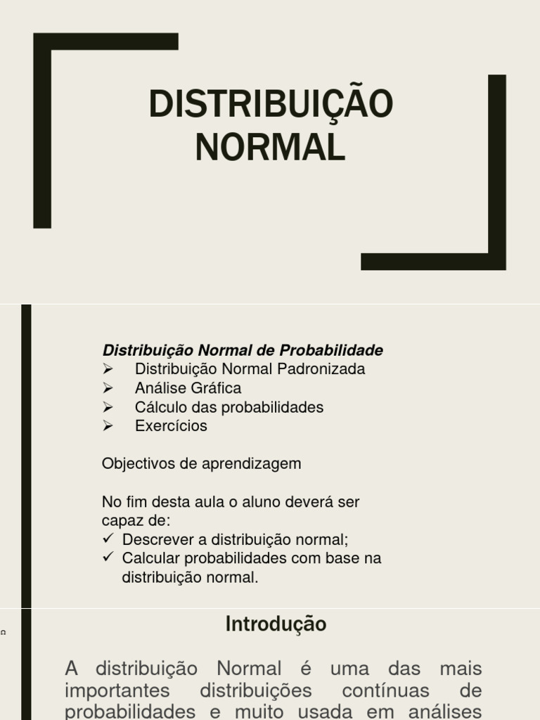 Aula 12 Distribuicao Normal Vf | PDF | Distribuição normal ...