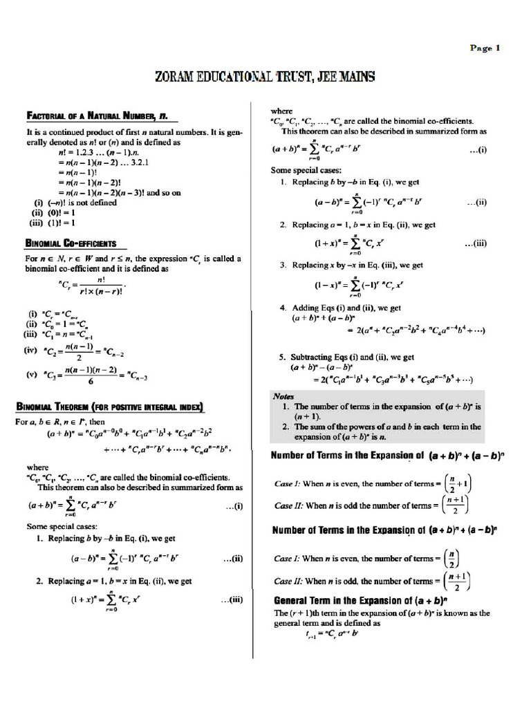 Binomial Theory | PDF