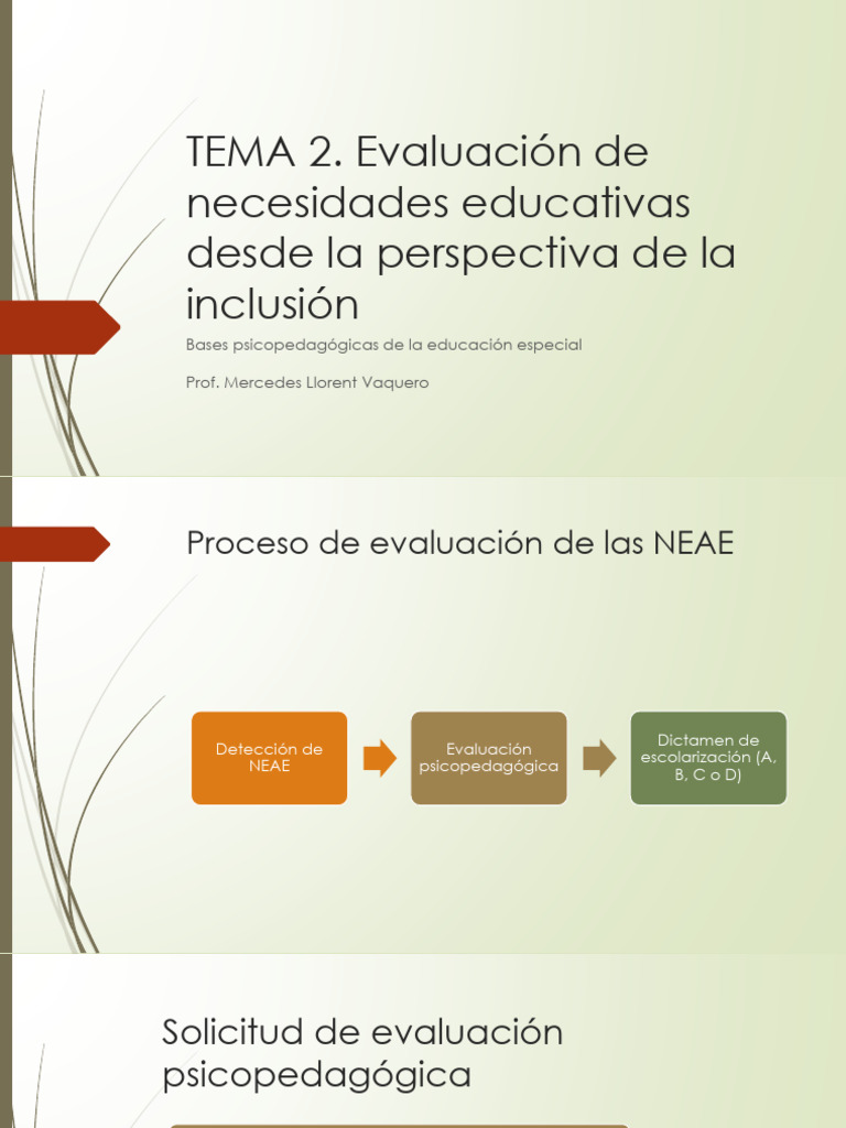 Tema 2 Bloque Pedagogía Bases | PDF | Educación especial | Evaluación