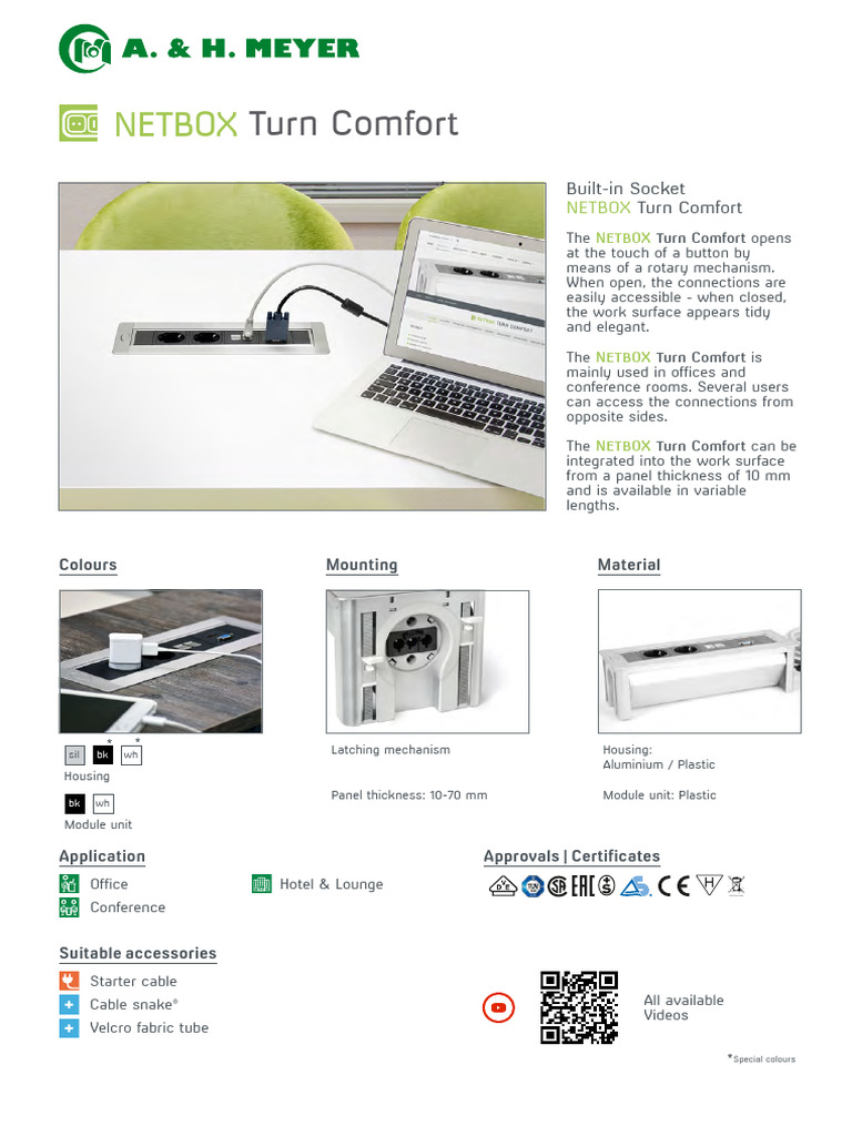 Built-In Socket NETBOX Turn Comfort | Download Free PDF | Computing | Manufactured Goods