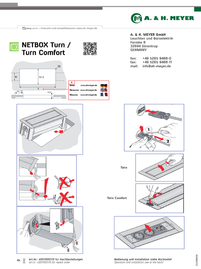 Mounting NETBOX Turn and Turn Comfort | PDF