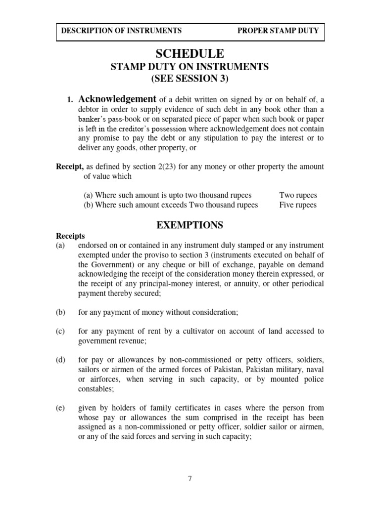 Schedule Karachi Section 3 | PDF | Conveyancing | Debenture