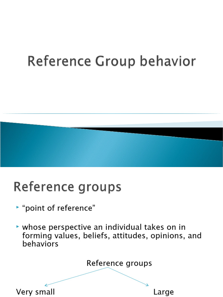 Reference Groups | PDF | Behavior | Social Group