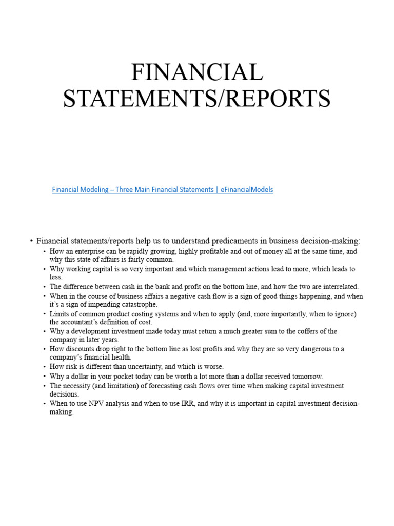 Understanding Financial Statements Basics | PDF | Expense | Balance Sheet