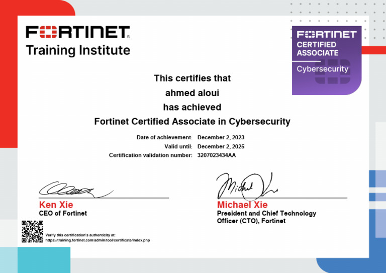 Fortinet Certified Associate in Cybersecurity | PDF