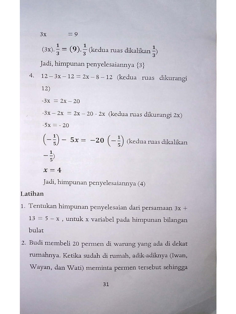 Soal MTK 1G | PDF
