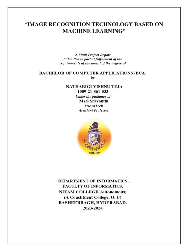 Machine Learning for Image Recognition | PDF | Machine Learning ...