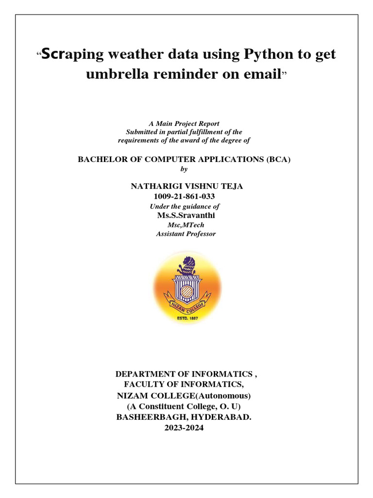 Scraping weather data using Python to get umbrella reminder on email ... Scraping weather data using Python to get umbrella reminder on email ...
