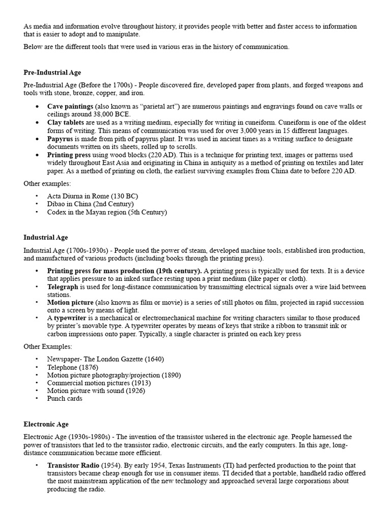 Evolution (Day 3-4) | PDF | Radio | Television