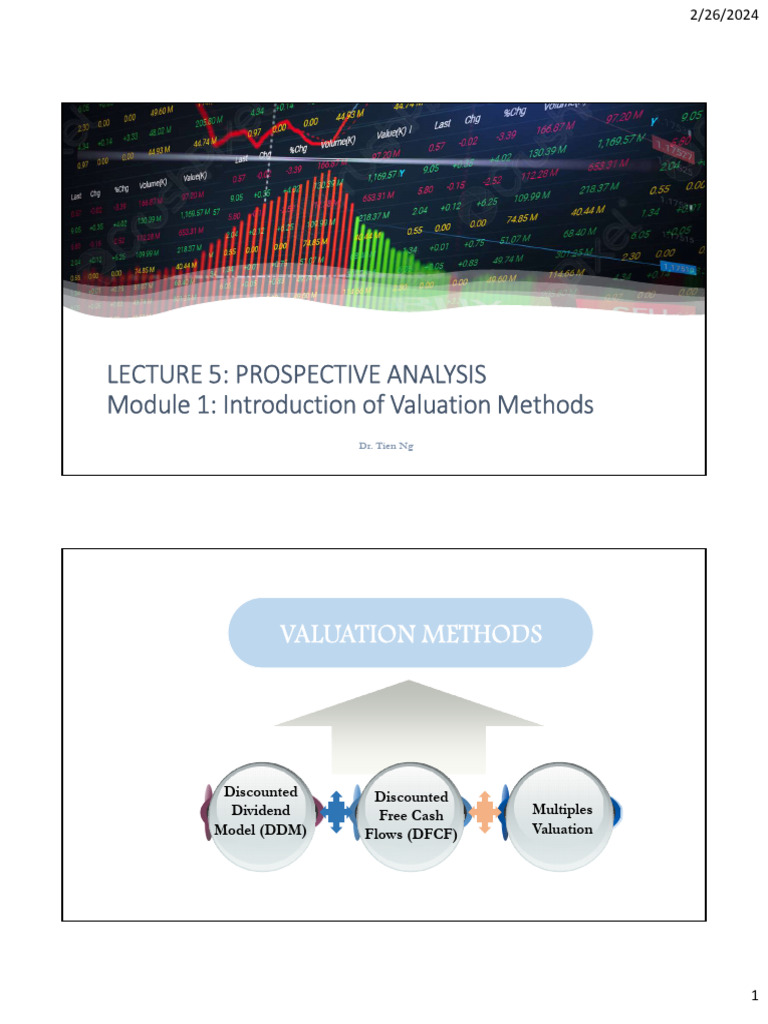IUBAV - Lecture 5 - Module 1 Introduction of Valuation Models (S2 2023 2024) | PDF | Valuation ...
