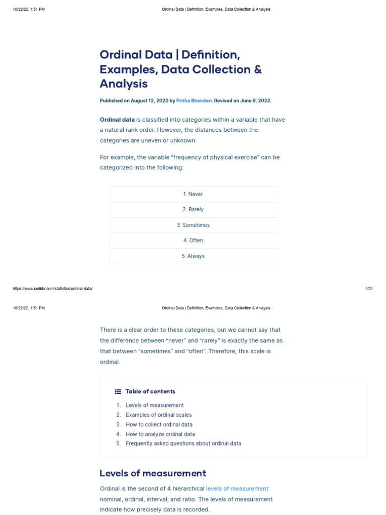 02 Ordinal Data | PDF | Level Of Measurement | Likert Scale