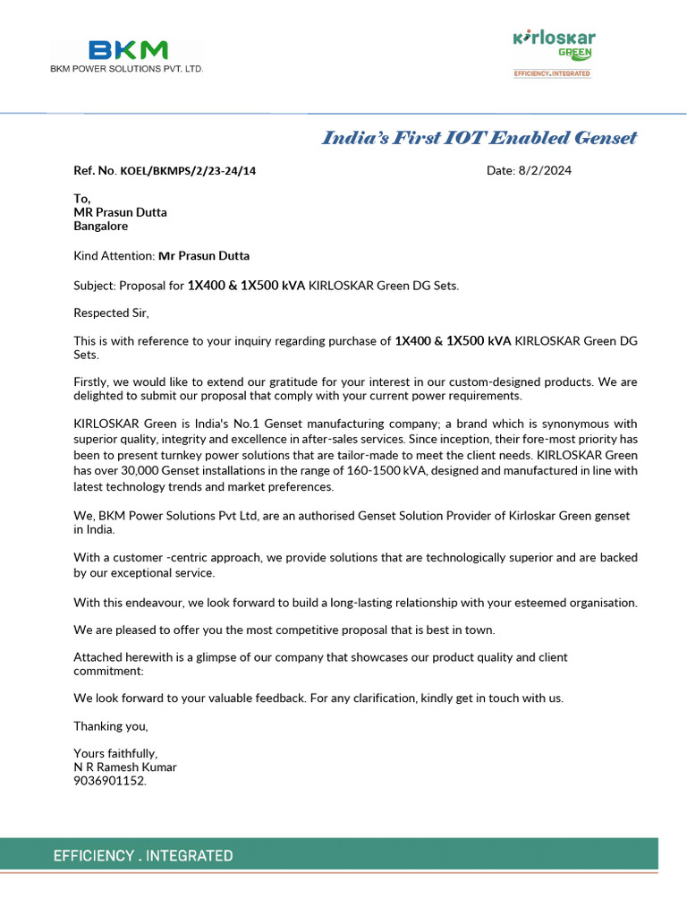 IoT Genset Proposal for Industry | PDF | Sustainable Energy | Insurance