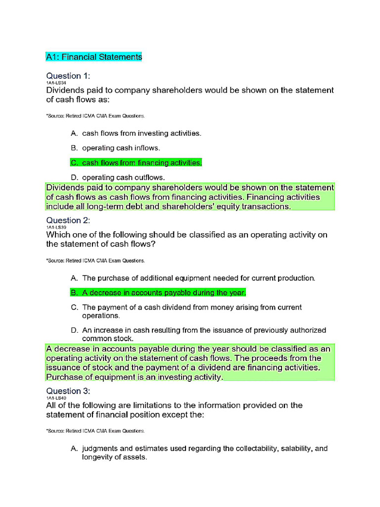 Sec a,b,c,d Questions Part 1 | PDF