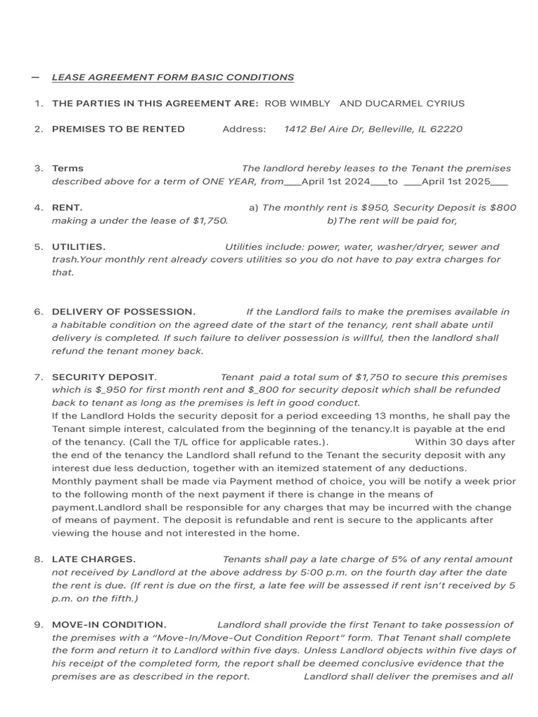Original Lease Agreement For Cyrius | PDF | Leasehold Estate | Landlord