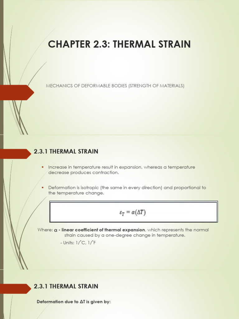 Thermal Strain and Example Problems | PDF | Thermal Expansion ...