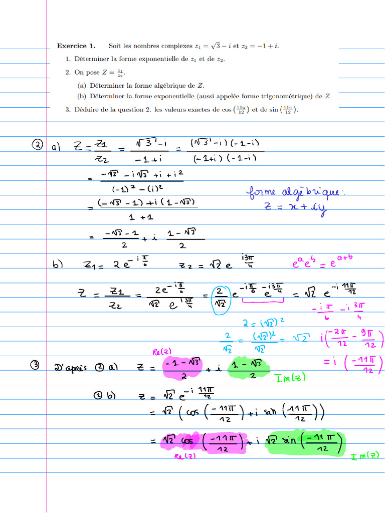 Calculus Preparation CC1 Correction | PDF