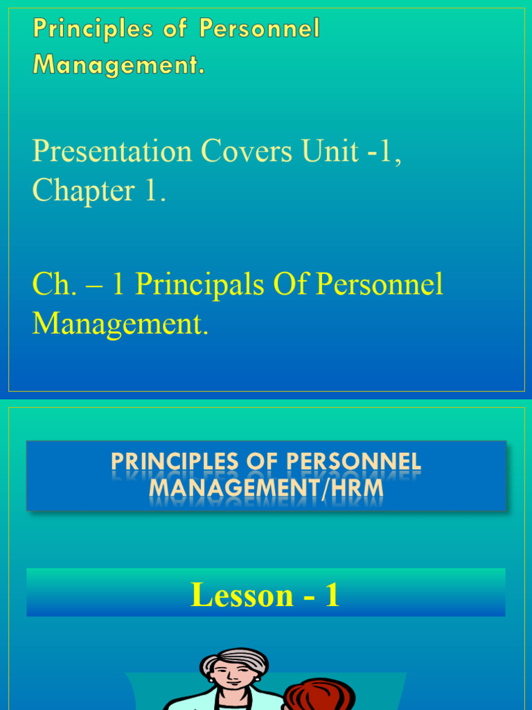 HRM - Personnel Managemnt - Class Lecture | PDF | Human Resource ...