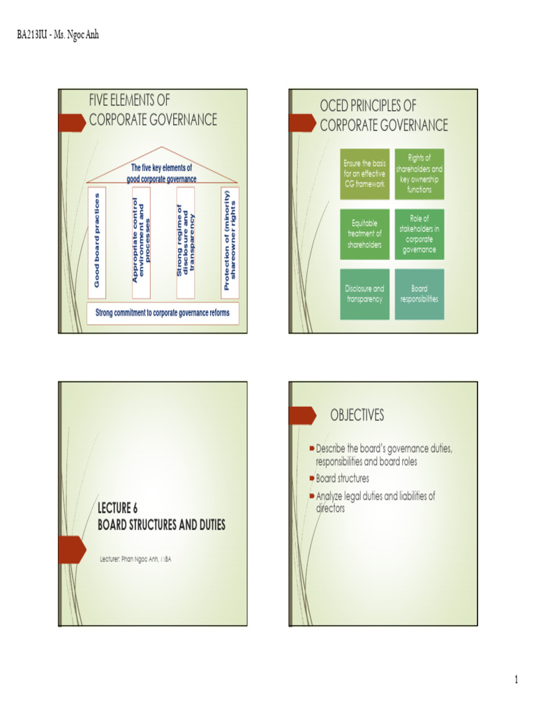 Lecture 6 - Board Structure (Compatibility Mode) | PDF | Corporate ...