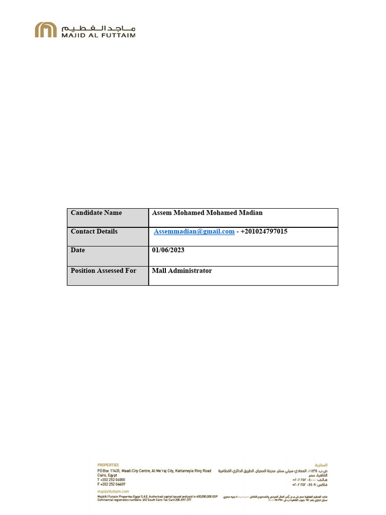 Mall Administrator Case Study | PDF