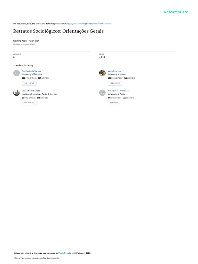 Working-Paper-5 RETRATOS Guidelines PT | PDF | Ciências e Matemática