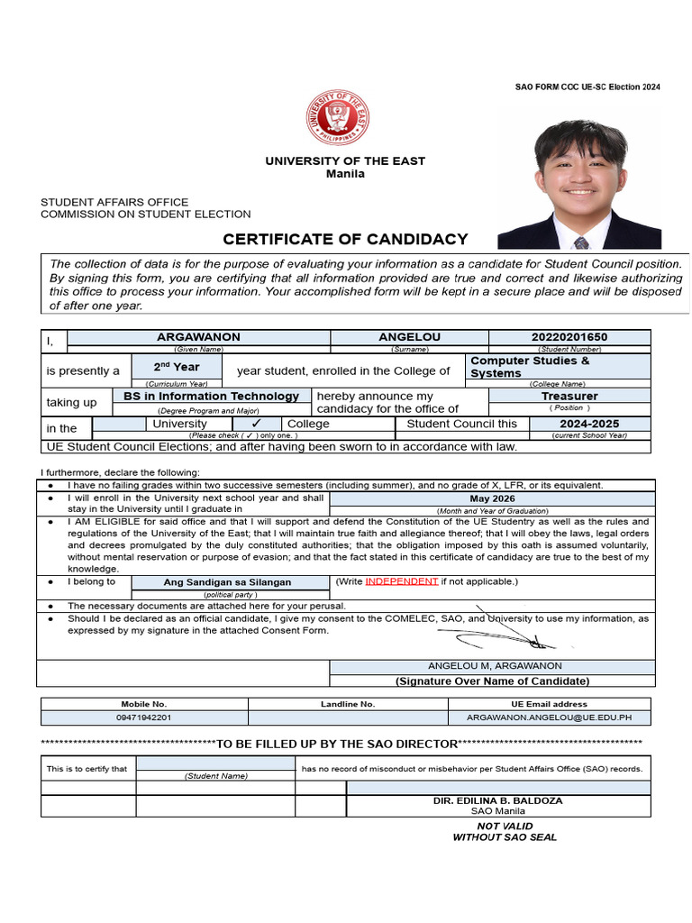 CSC Ccss Treasurer Angsandigan Argawanon | PDF | Non Disclosure ...