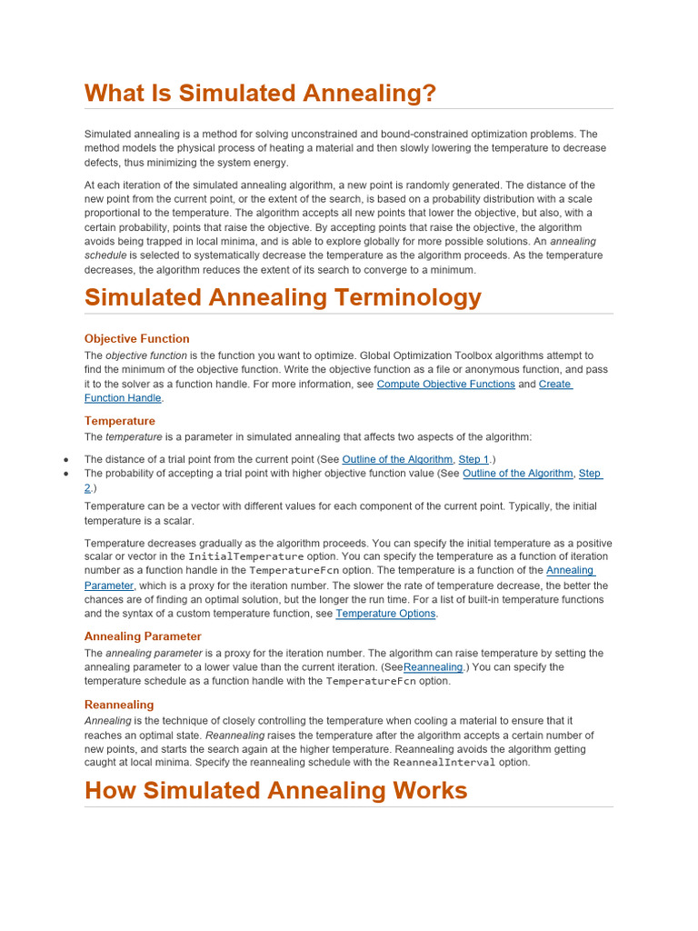 Simulated Annealing Algorthim | PDF | Mathematical Optimization | Parameter (Computer Programming)