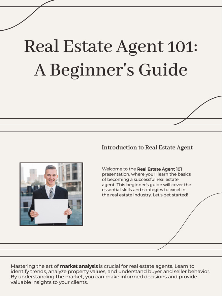 Real Estate Agent 101 A Beginners Guide | PDF | Business | Finance ...