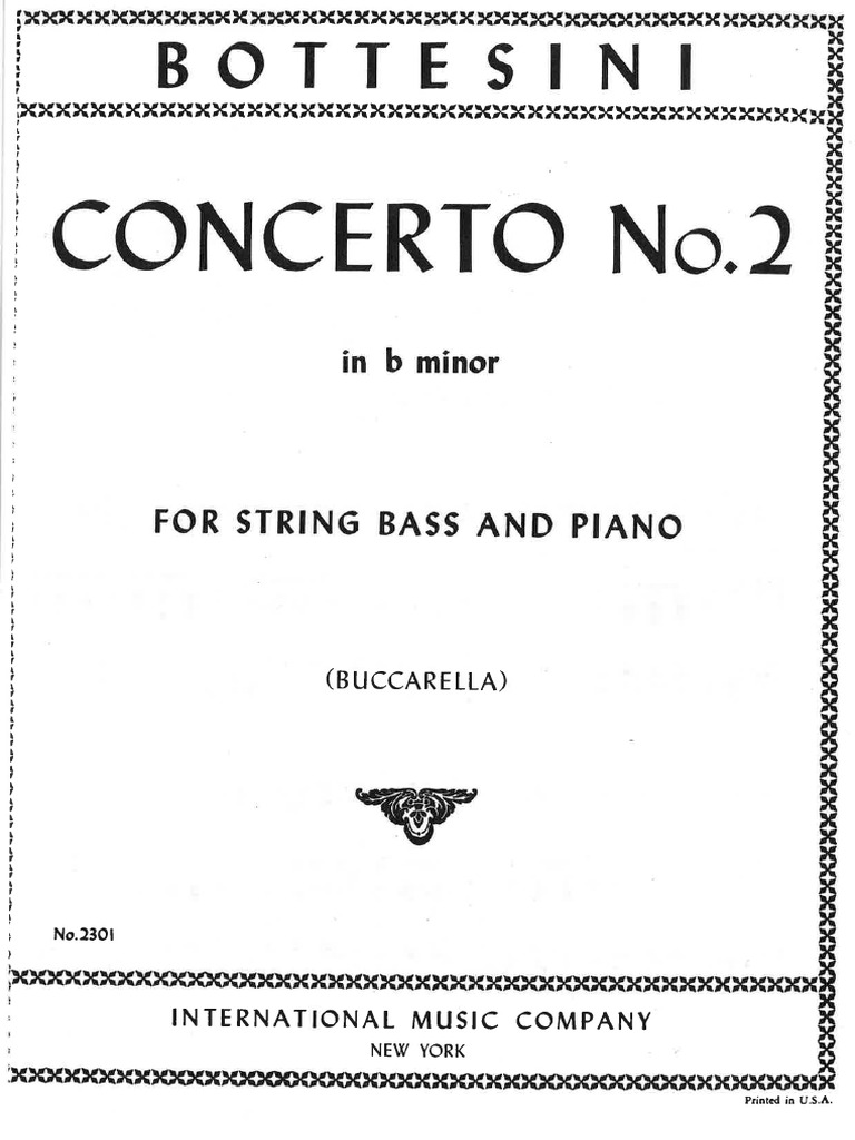 Bottesini - Concerto N°2 in B Min | PDF