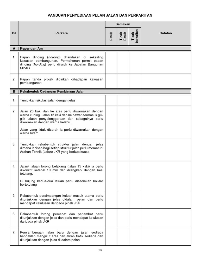 7.2 Panduan Penyediaan Pelan Jalan Dan Perparitan | PDF
