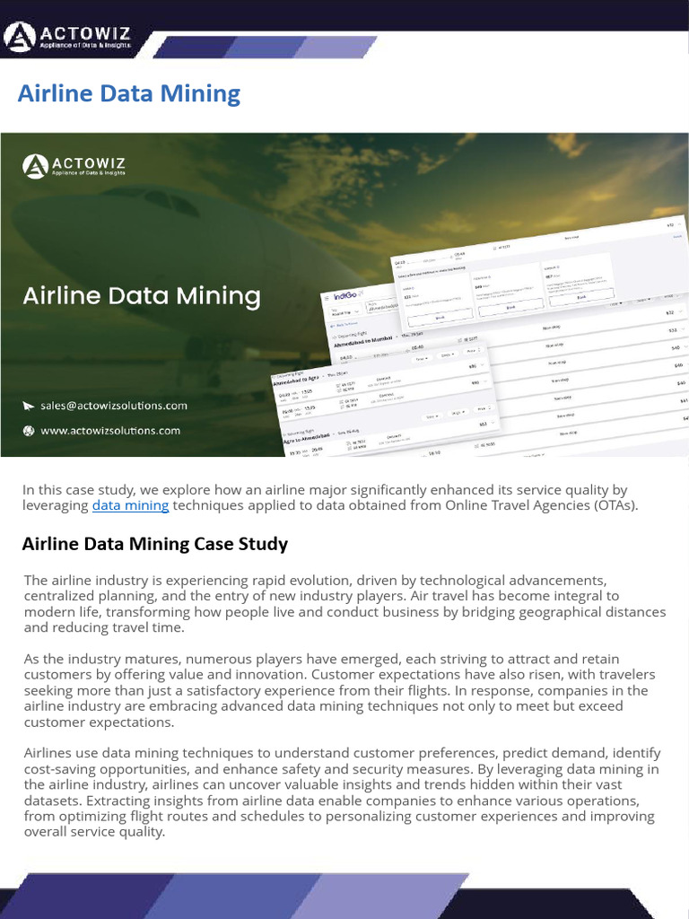 Airline Data Mining | PDF | Pricing | Retail