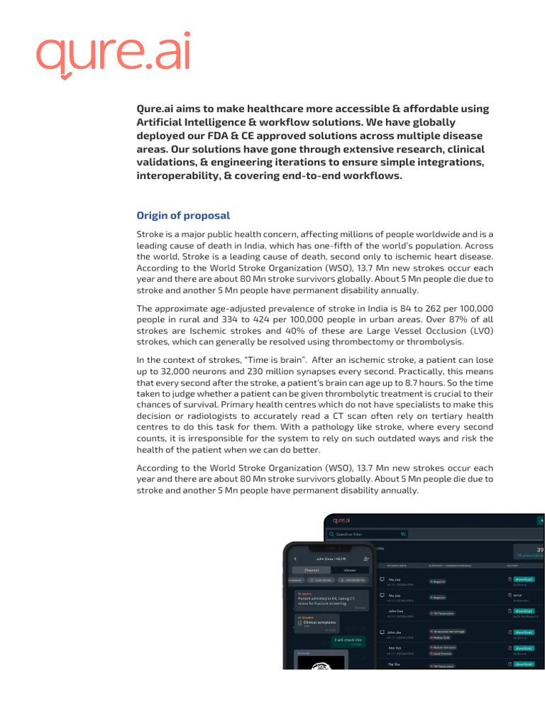 Qure Ai Stroke-care platform | PDF | Stroke | Ct Scan