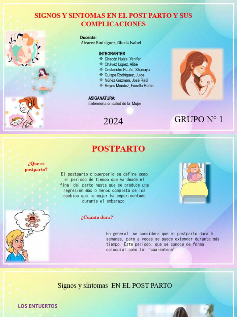 Cuidados POST PARTO | Descargar gratis PDF | Parto | Periodo posparto