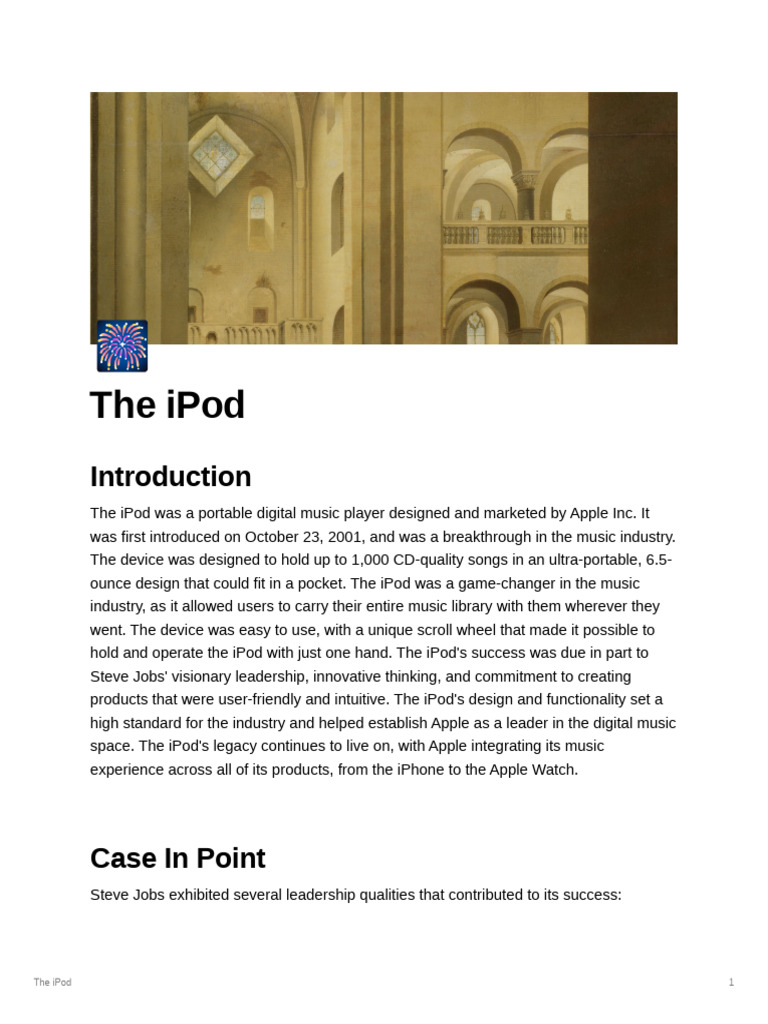 The Ipod | PDF | I Pod | Apple Inc.