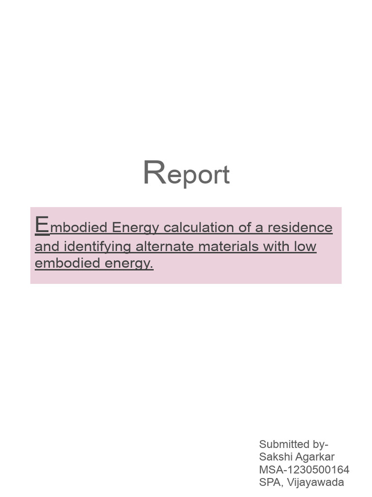 Embodied energy calculation | PDF | Framing (Construction) | Flooring
