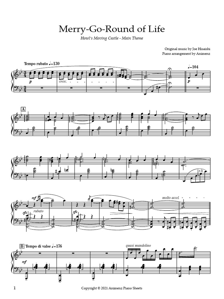 Merry Go Round Life | PDF | Formes musicales | Éléments de la musique