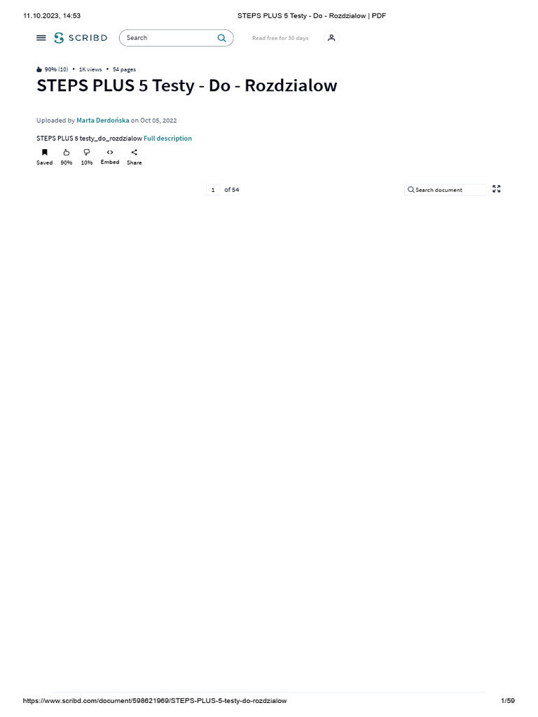 STEPS PLUS 5 Testy - Do - Rozdzialow _ PDF | PDF