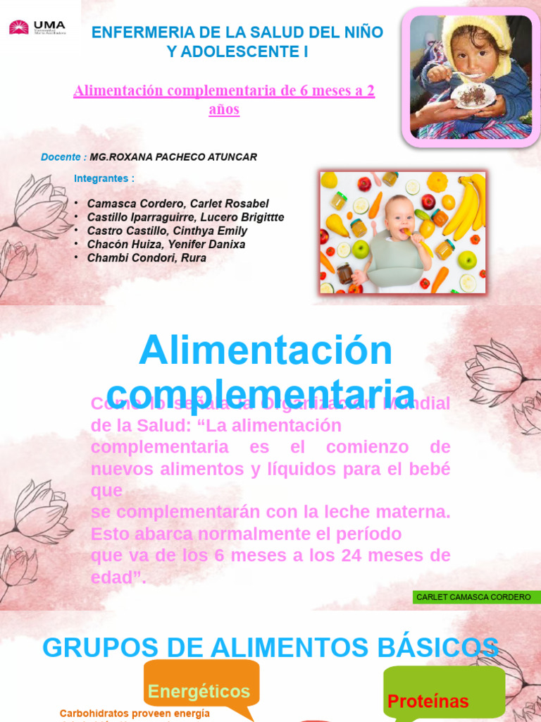 Alimentacion Complementaria Terminado | PDF | Alimentos | Refresco