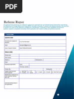 Academic Referee Report: To Support Research Degree Application For Admission And/or Scholarship ...