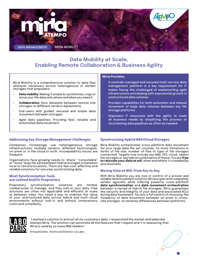 DATASHEET en Miria 23-02-2023 MOBILITY | PDF | Cloud Computing | Computer File