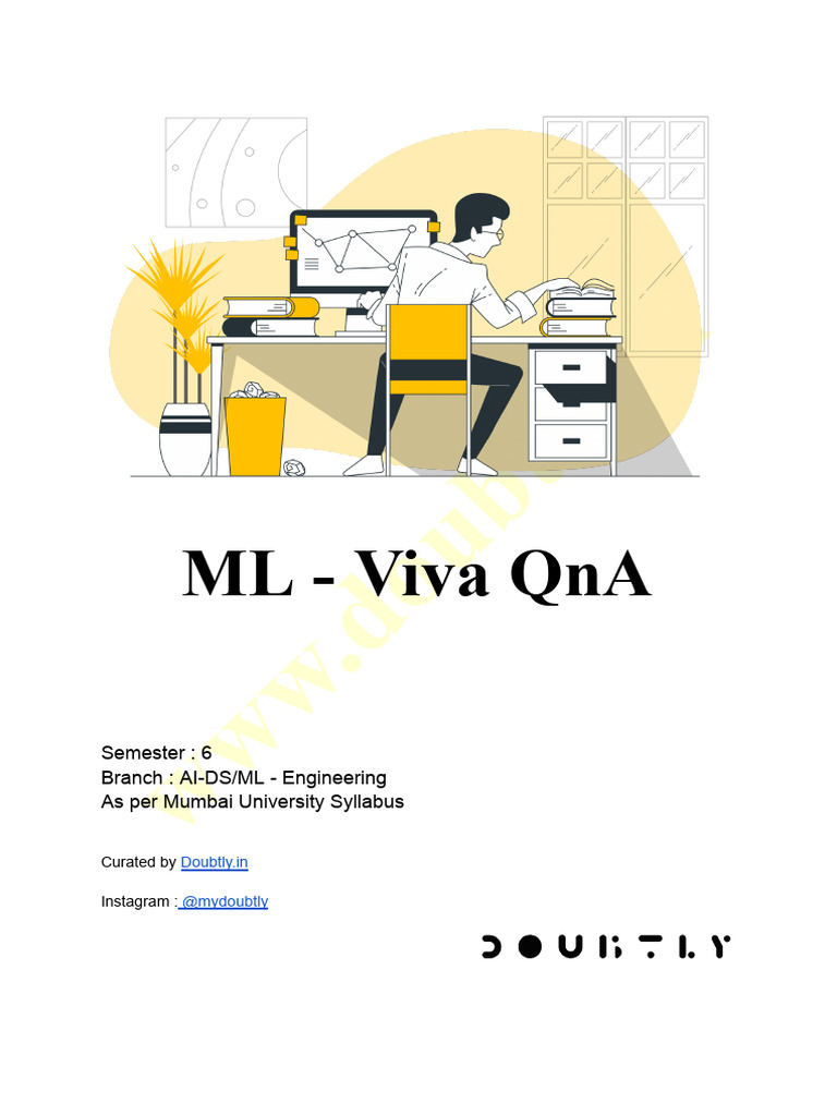 ML - Viva QnA - Doubtly - in | PDF | Support Vector Machine | Principal Component Analysis
