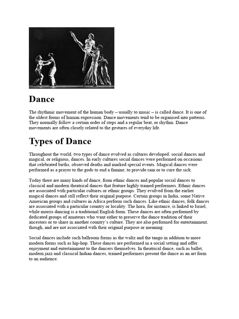 Dance | PDF | Dances | Choreography