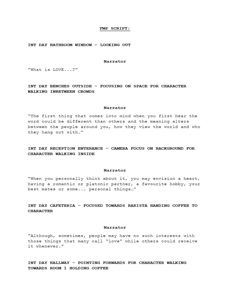 fmp script | PDF | Narration