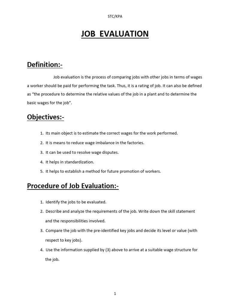 Job Evaluation & Merit Rating Guide | PDF | Evaluation | Wage