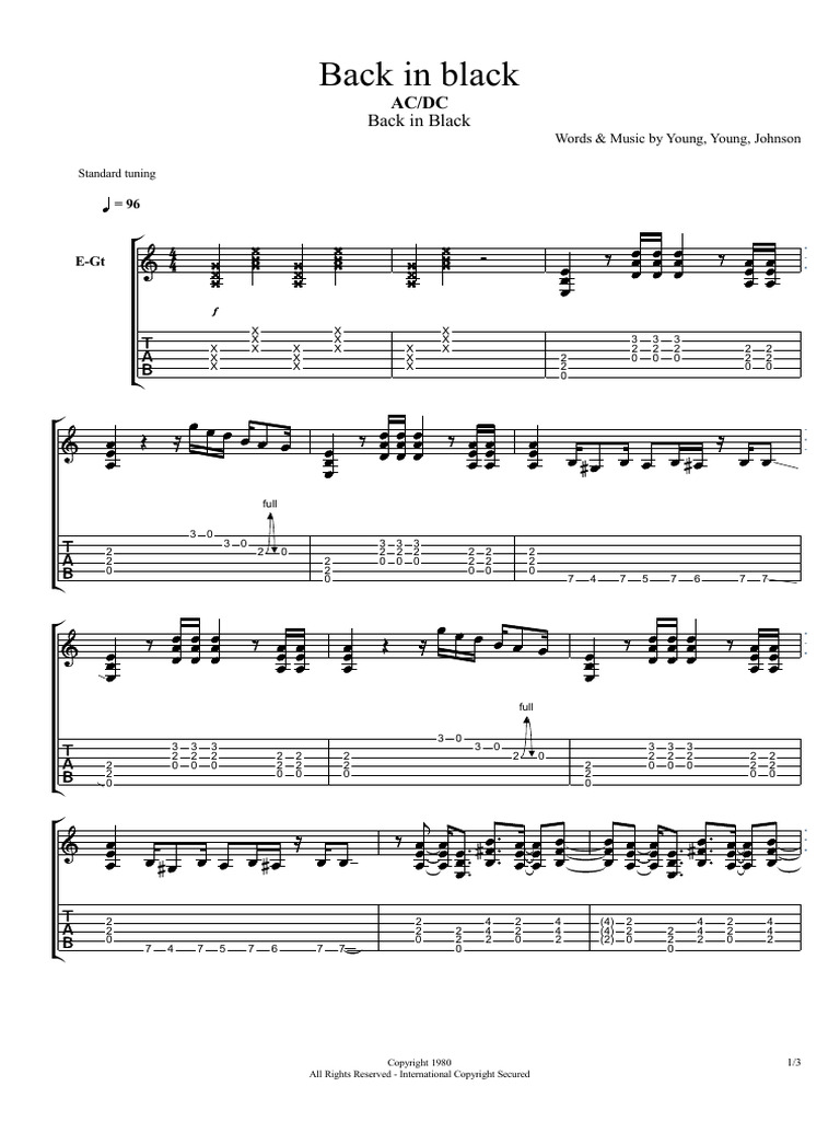 Acdc-Back in Black | Download Free PDF | Songs Written