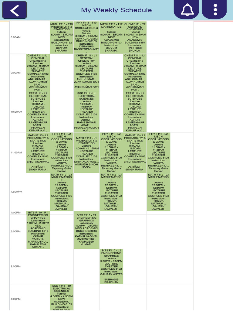 My Weekly Schedule 2 | PDF | Mathematics | Science