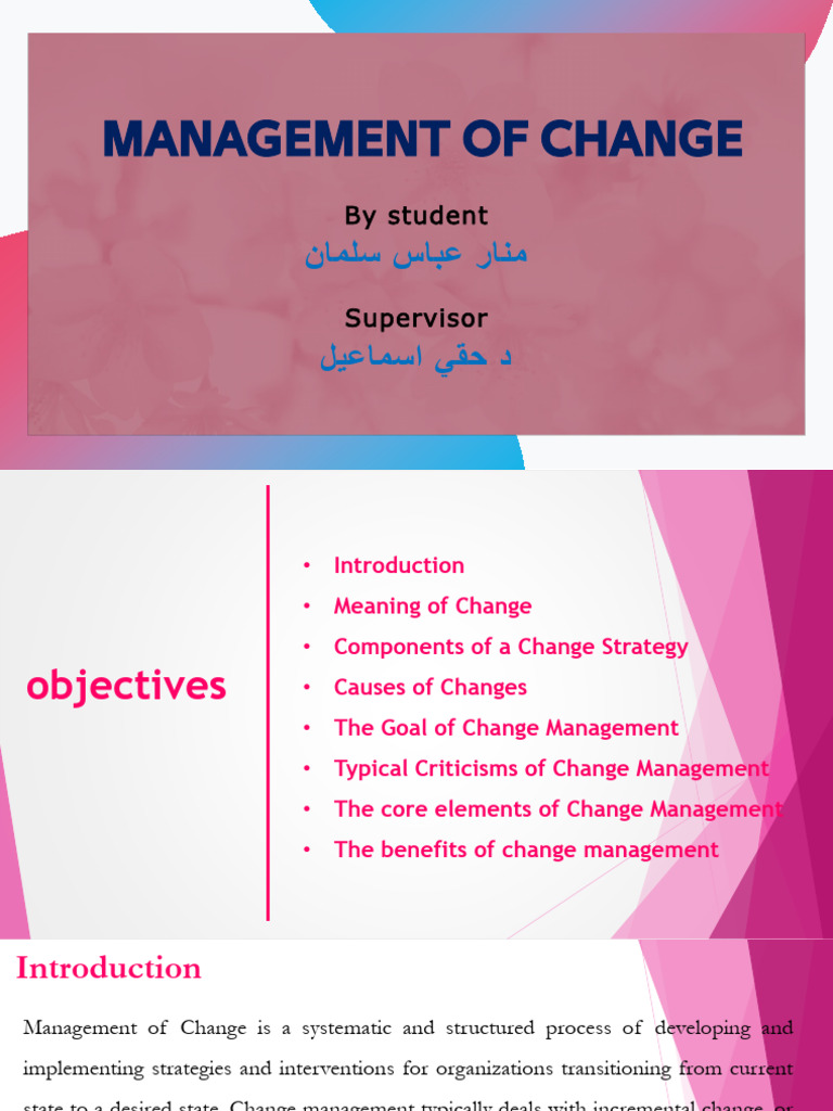 Management of Change | PDF | Change Management | Goal