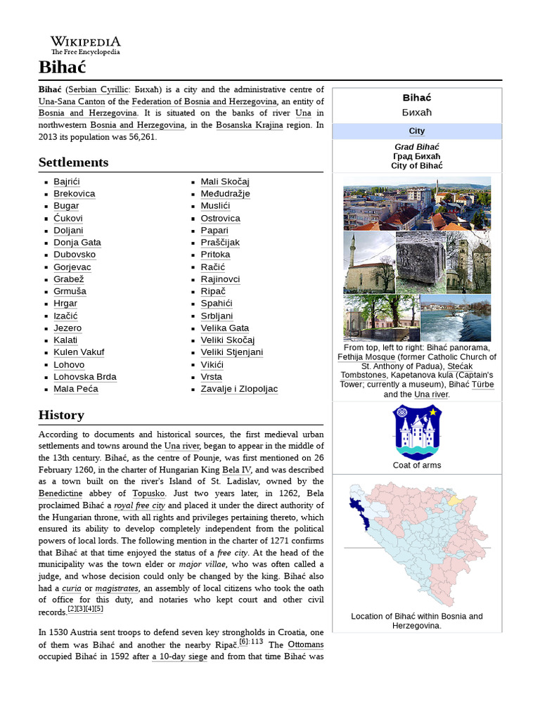 Bihać: History and Significance | PDF | Bosnia And Herzegovina