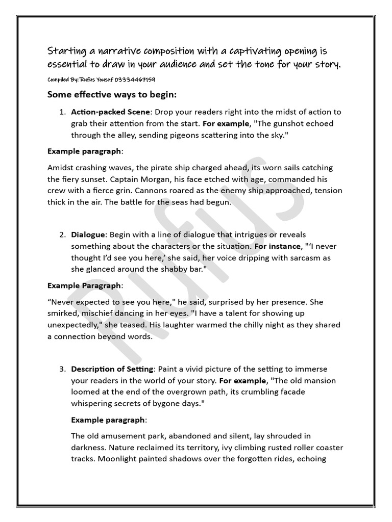 Effective Narrative Openings-1 | PDF