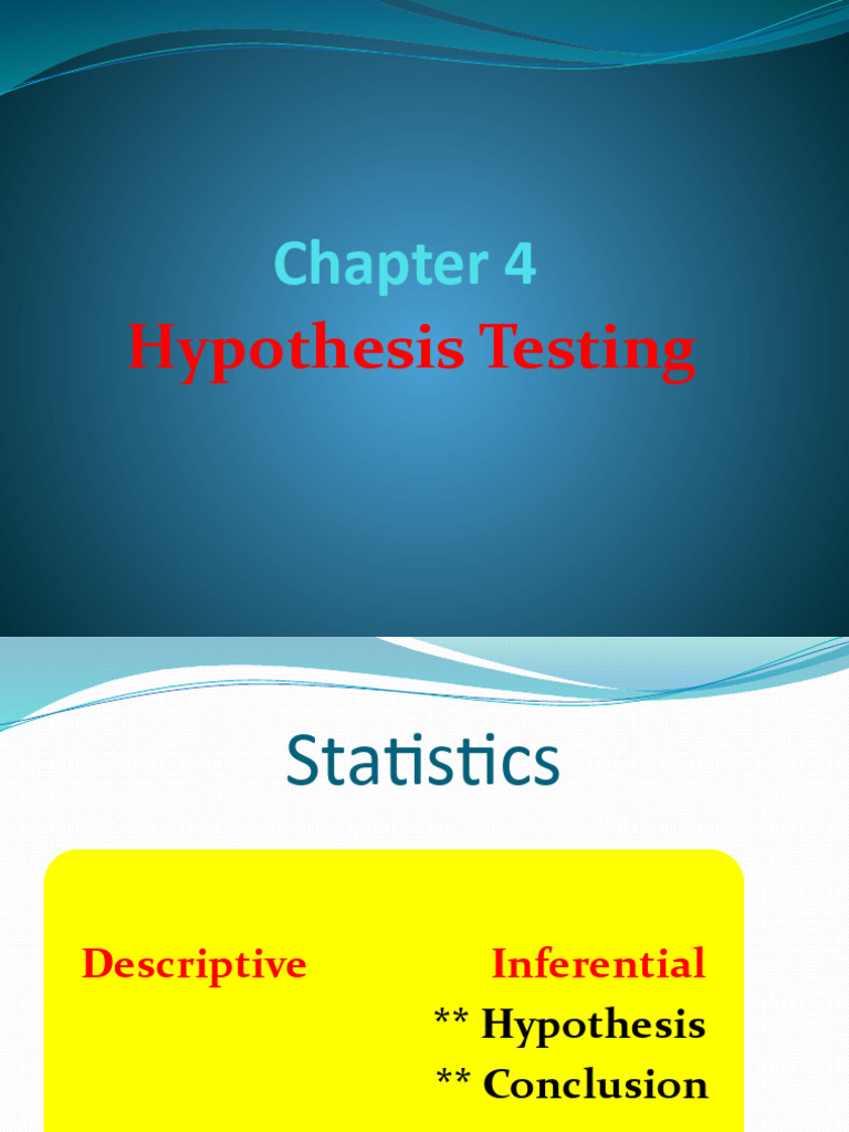 Hypothesis Testing in Statistics Guide | PDF | Statistical Hypothesis ...